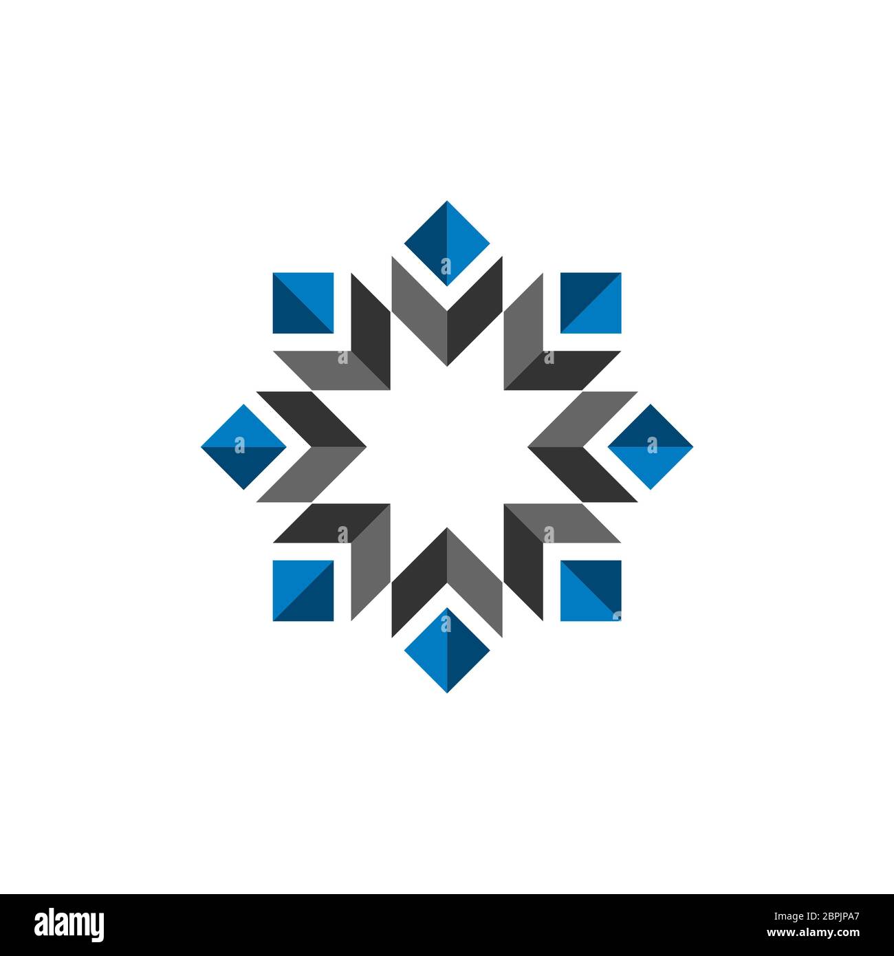 Grey and Blue Star Logo Template Illustration Design. Vector EPS 10 ...