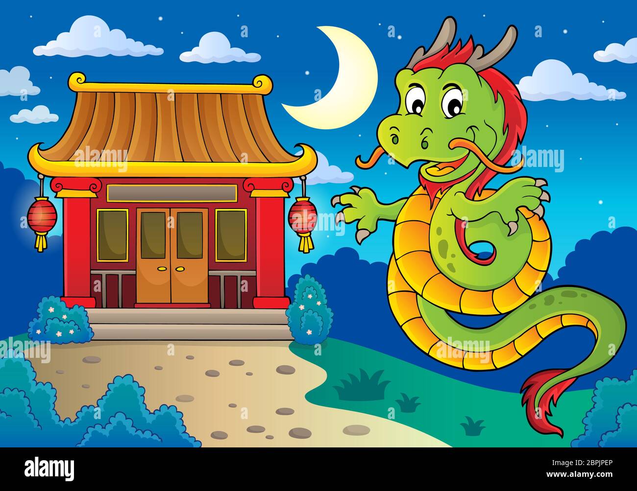Chinese dragon topic image 4 - picture illustration Stock Photo - Alamy