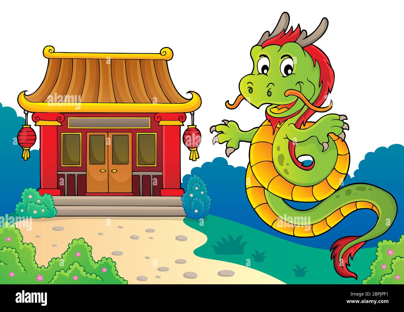 Chinese dragon topic image 3 - picture illustration Stock Photo - Alamy
