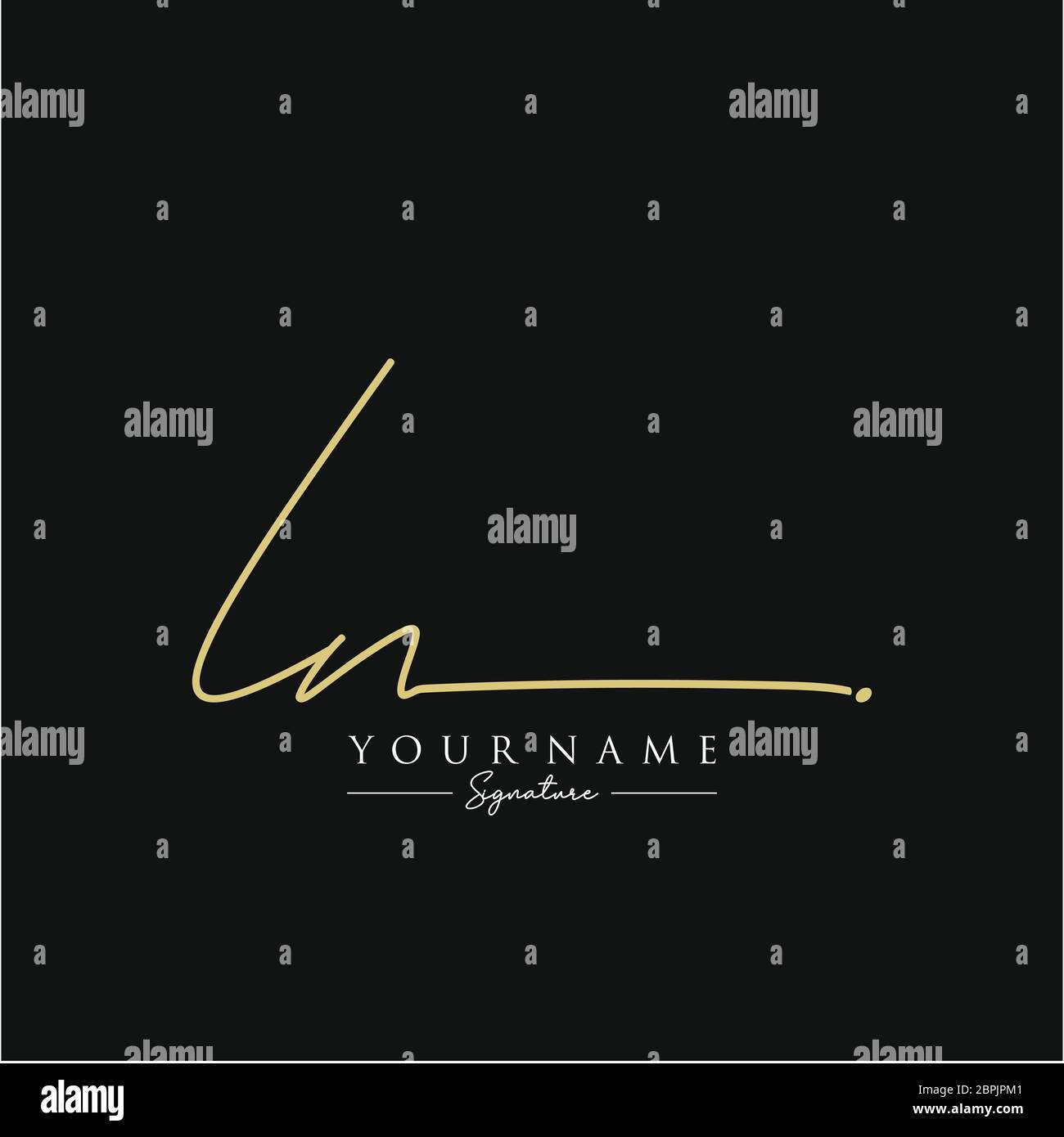Ln signature Stock Vector Images - Alamy