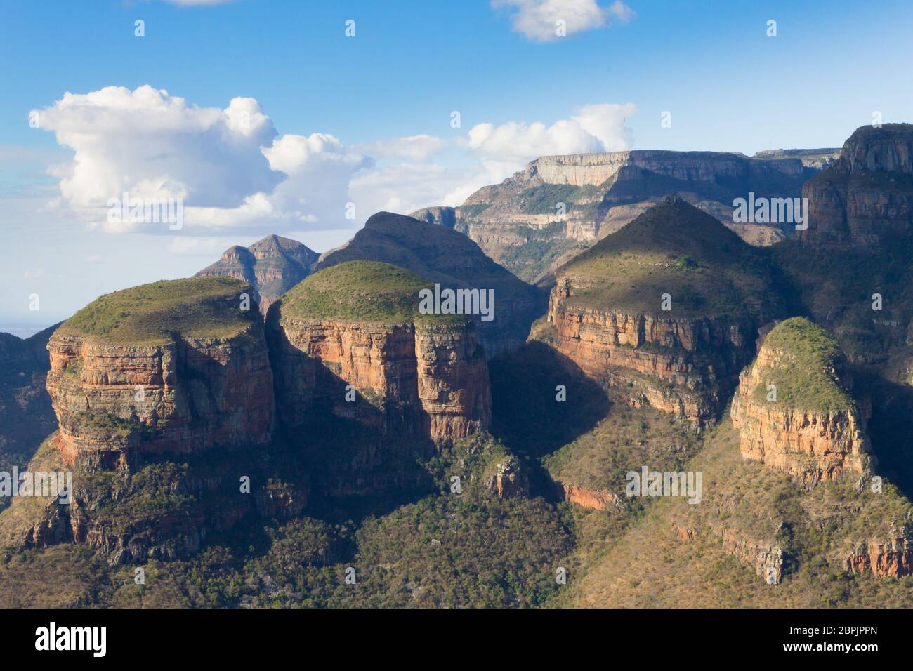 The Three Rondavels view from Blyde River Canyon, South Africa. Famous ...