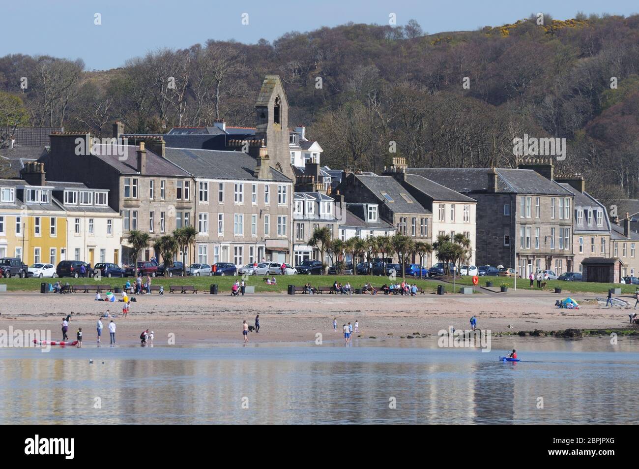 Seafront beach in Millport on the Isle of Cumbrae, Scotland, UK, Europe ...