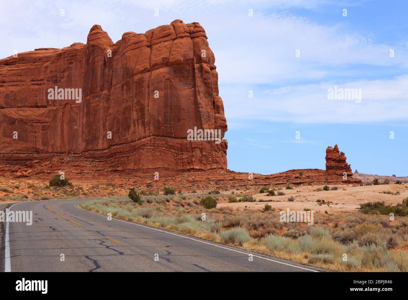Panorama from Utah. highway through Arches National Park. United States ...