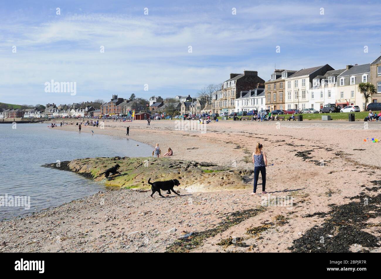 Seafront beach in Millport on the Isle of Cumbrae, Scotland, UK, Europe ...