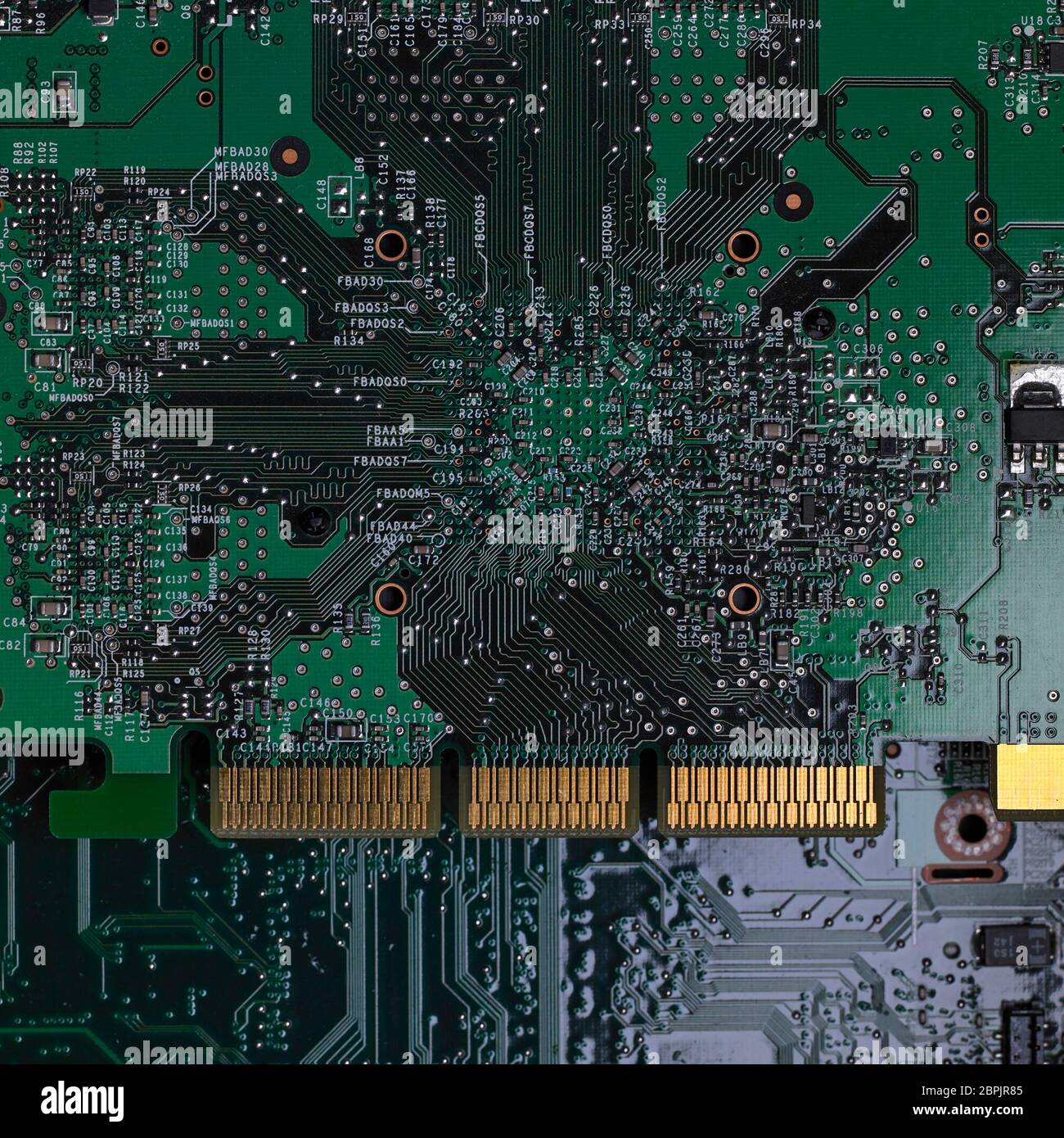 Computer printed circuit board detail Stock Photo - Alamy
