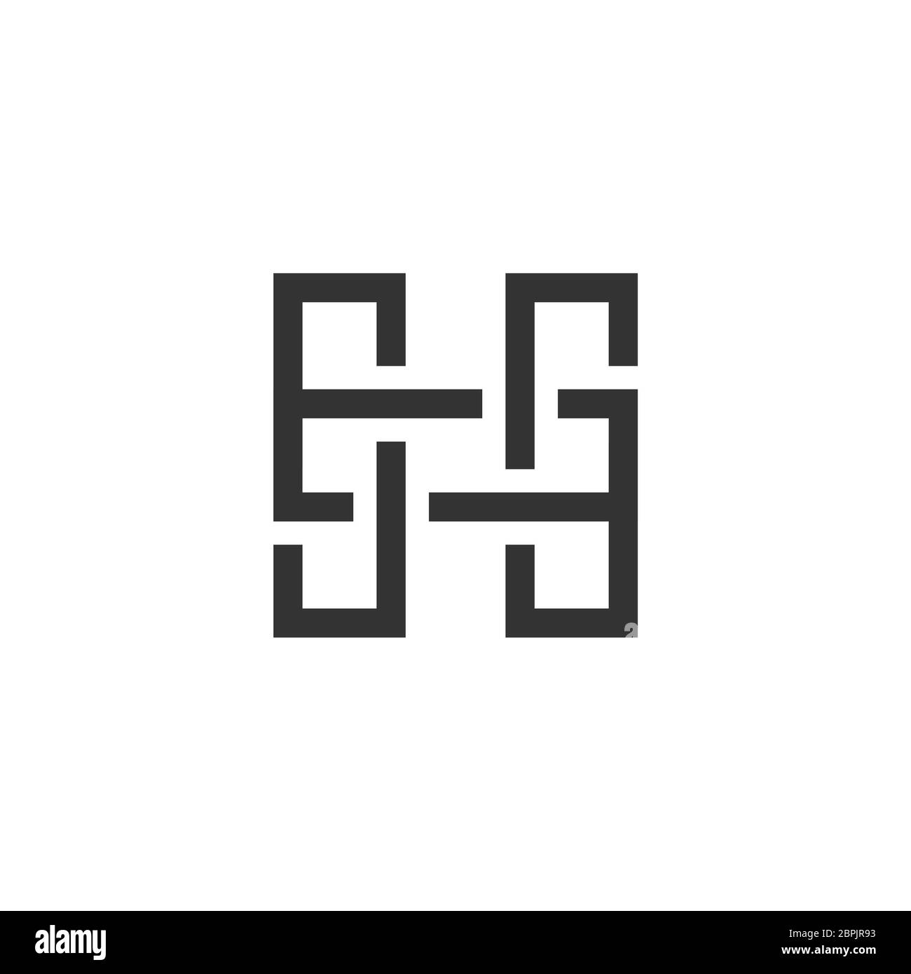 Letter H Plaited Line Logo Template Illustration Design. Vector EPS 10 ...