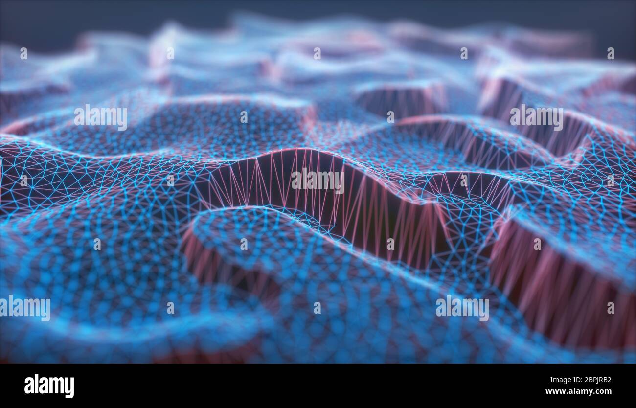 Colorful abstract image with organic shape. Network connection ...