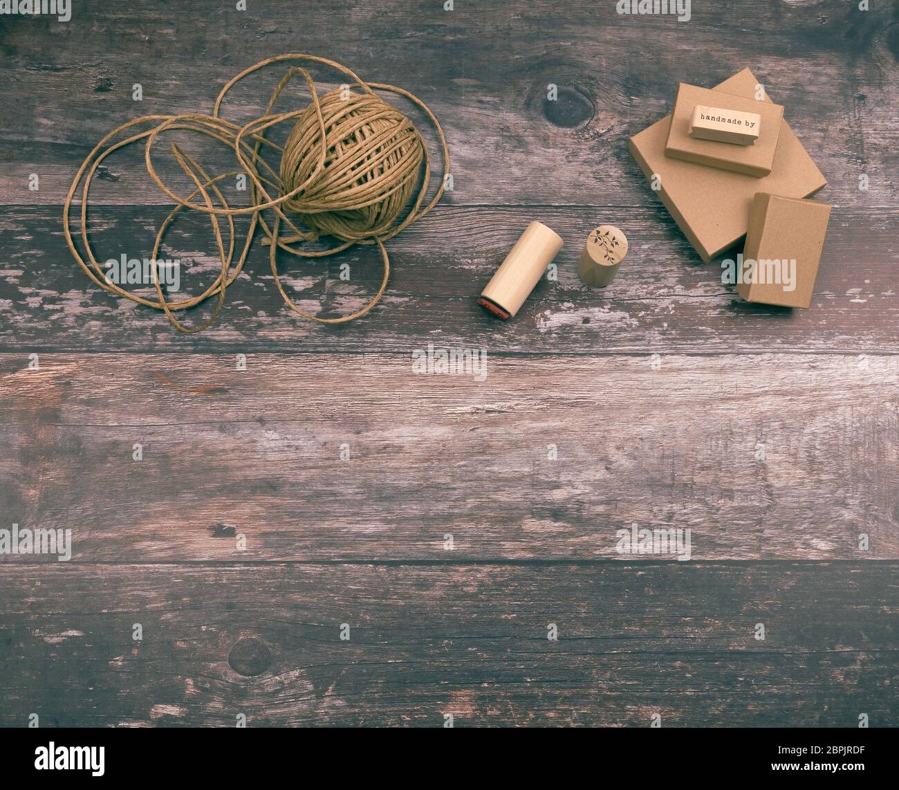 Artistic crafting supplies and art tools of hemp yarn, natural ...