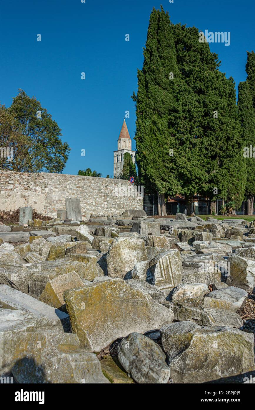 rchaeological site in Aquileia, Italy, Europe. A city of the early ...