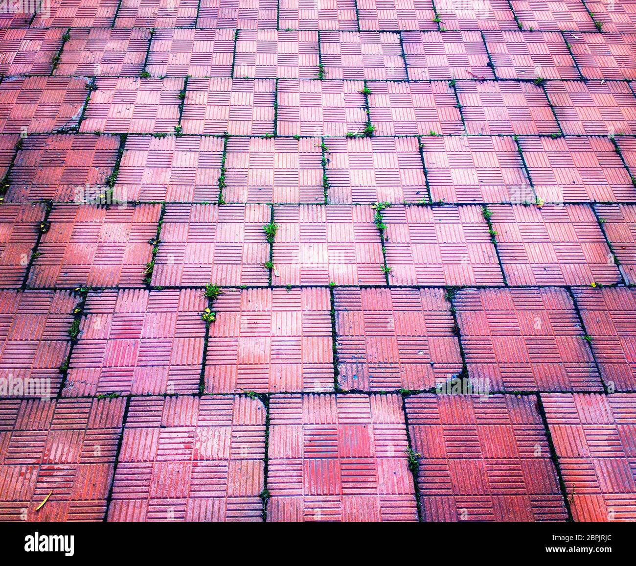 Red tiled vintage pavement texture backdrop Stock Photo - Alamy