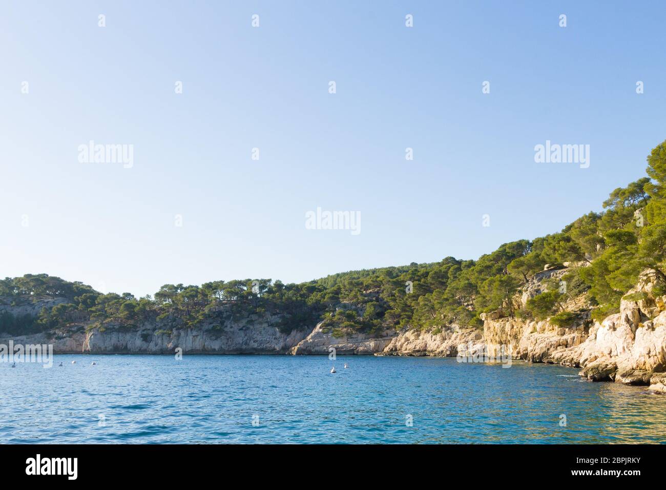 Beautiful nature of Calanques on the azure coast of France. Calanques ...