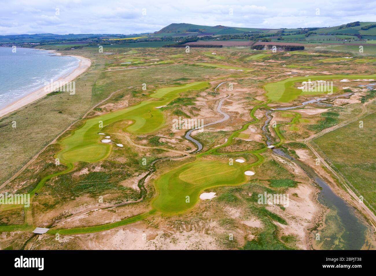 Dumbarnie, Scotland, UK. 19 May 2020. Aerial view of new Dumbarnie ...