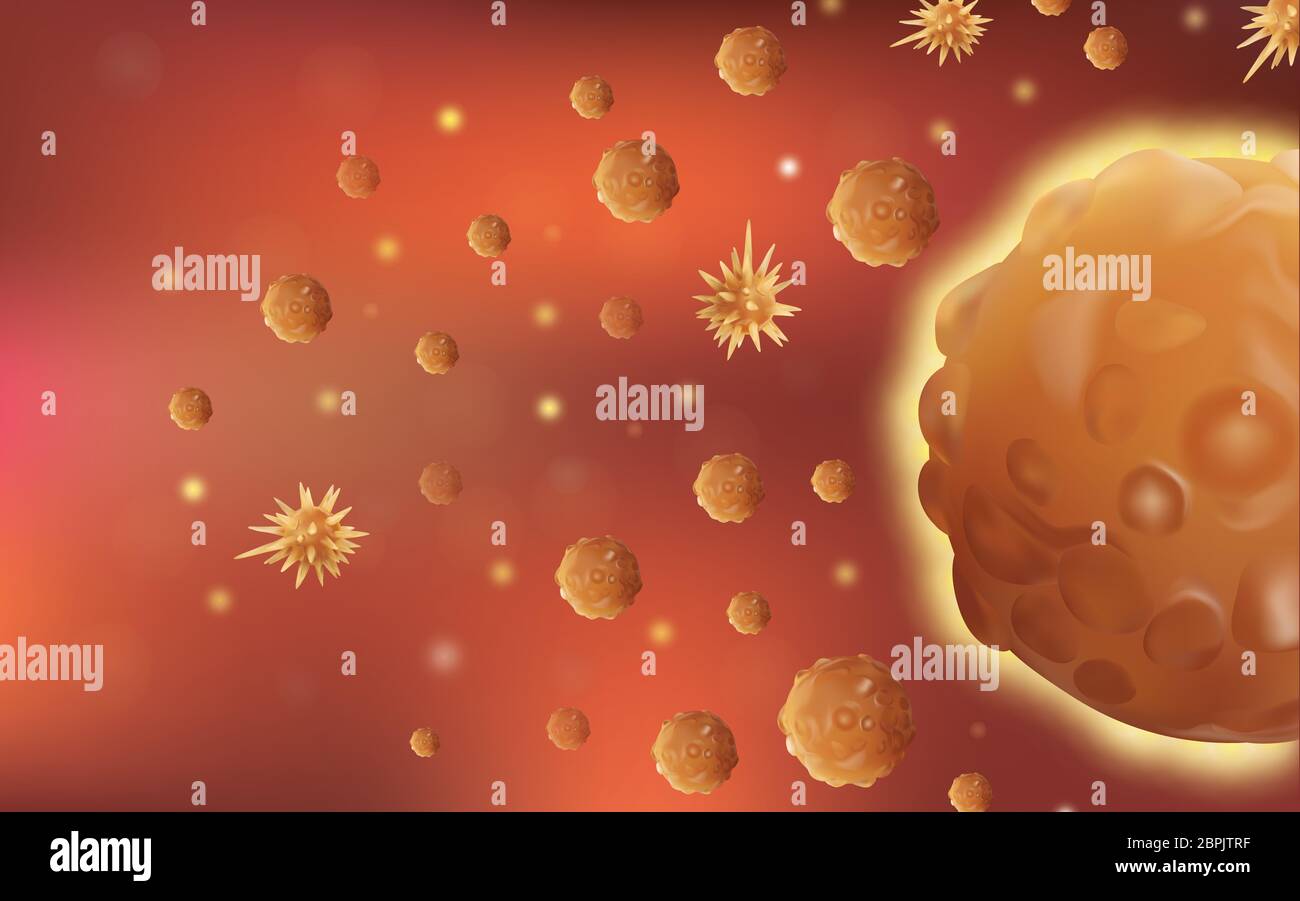 Abstract virus. Infection flu.Danger that cause harm to a living ...