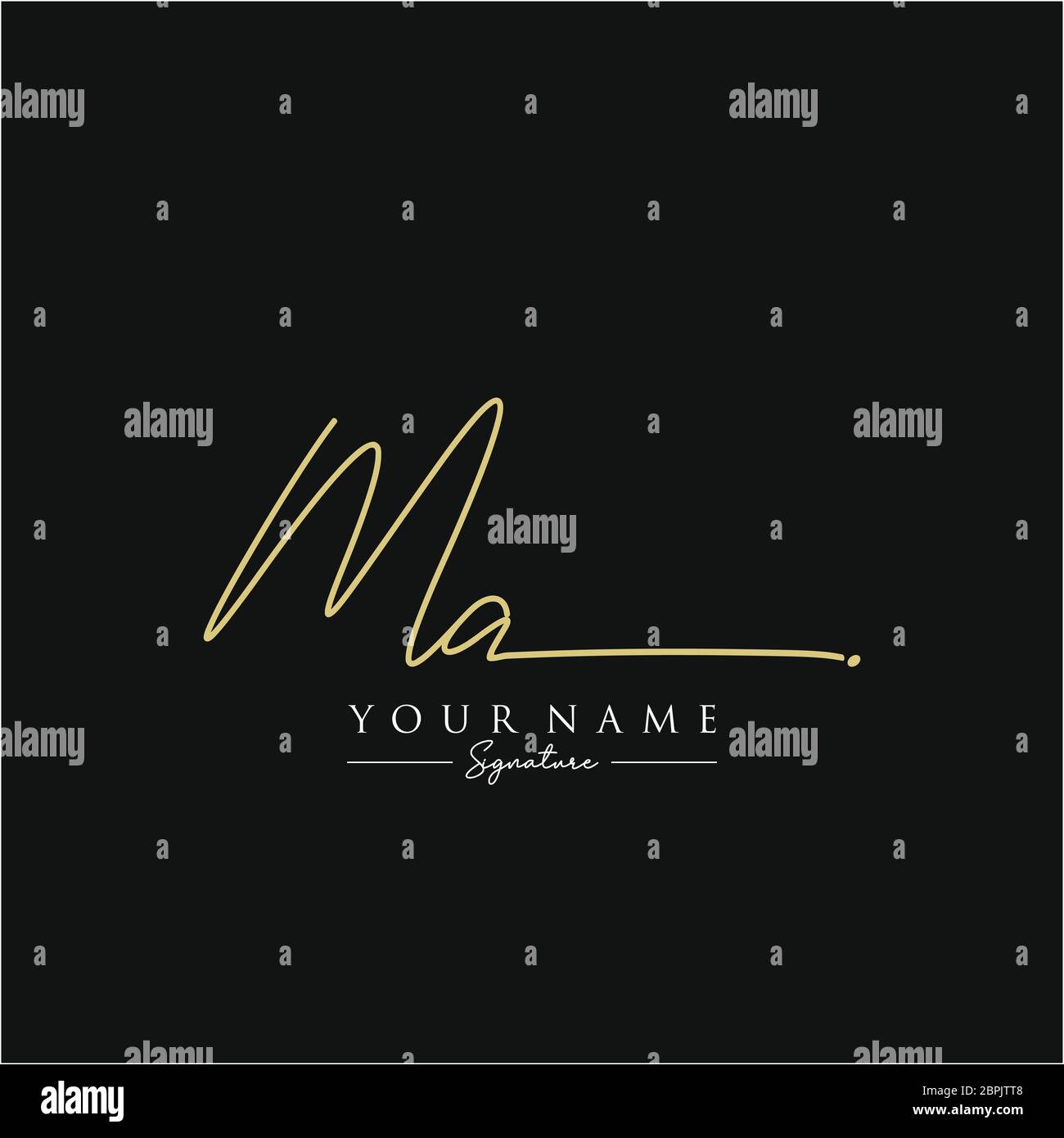MA Initial letter handwriting and signature logo Stock Vector Image ...