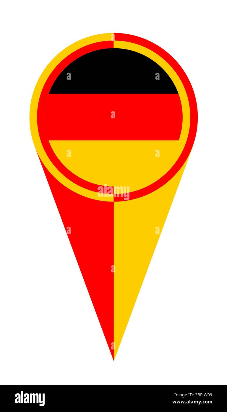 German map pointer pin icon location flag marker Stock Photo - Alamy