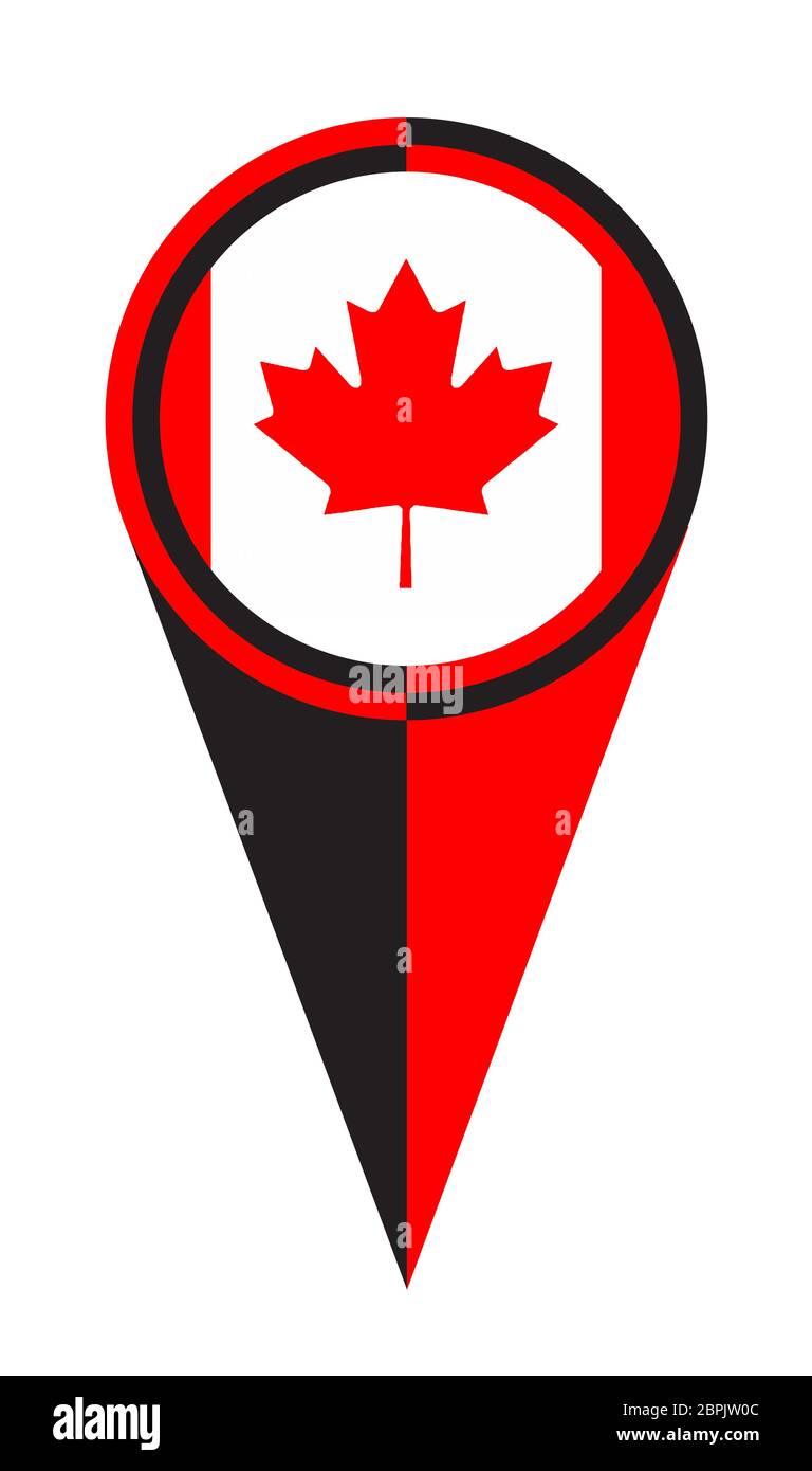 Canada map pin Cut Out Stock Images & Pictures - Alamy