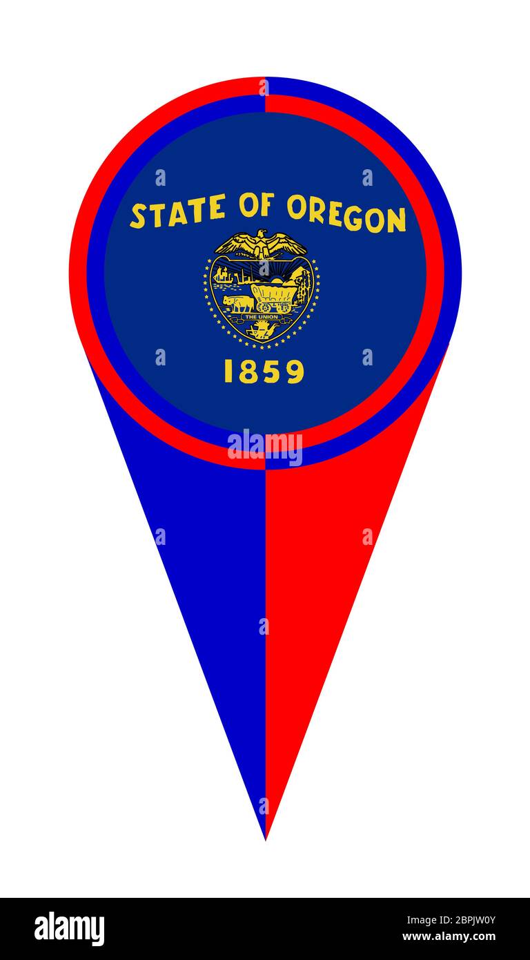 Oregon map pin hi-res stock photography and images - Alamy