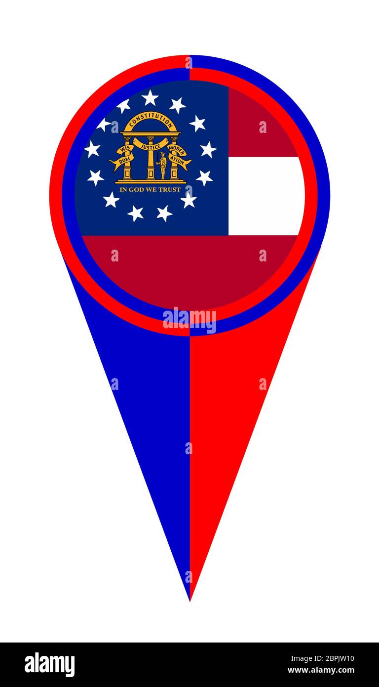 Georgia map pin hi-res stock photography and images - Alamy