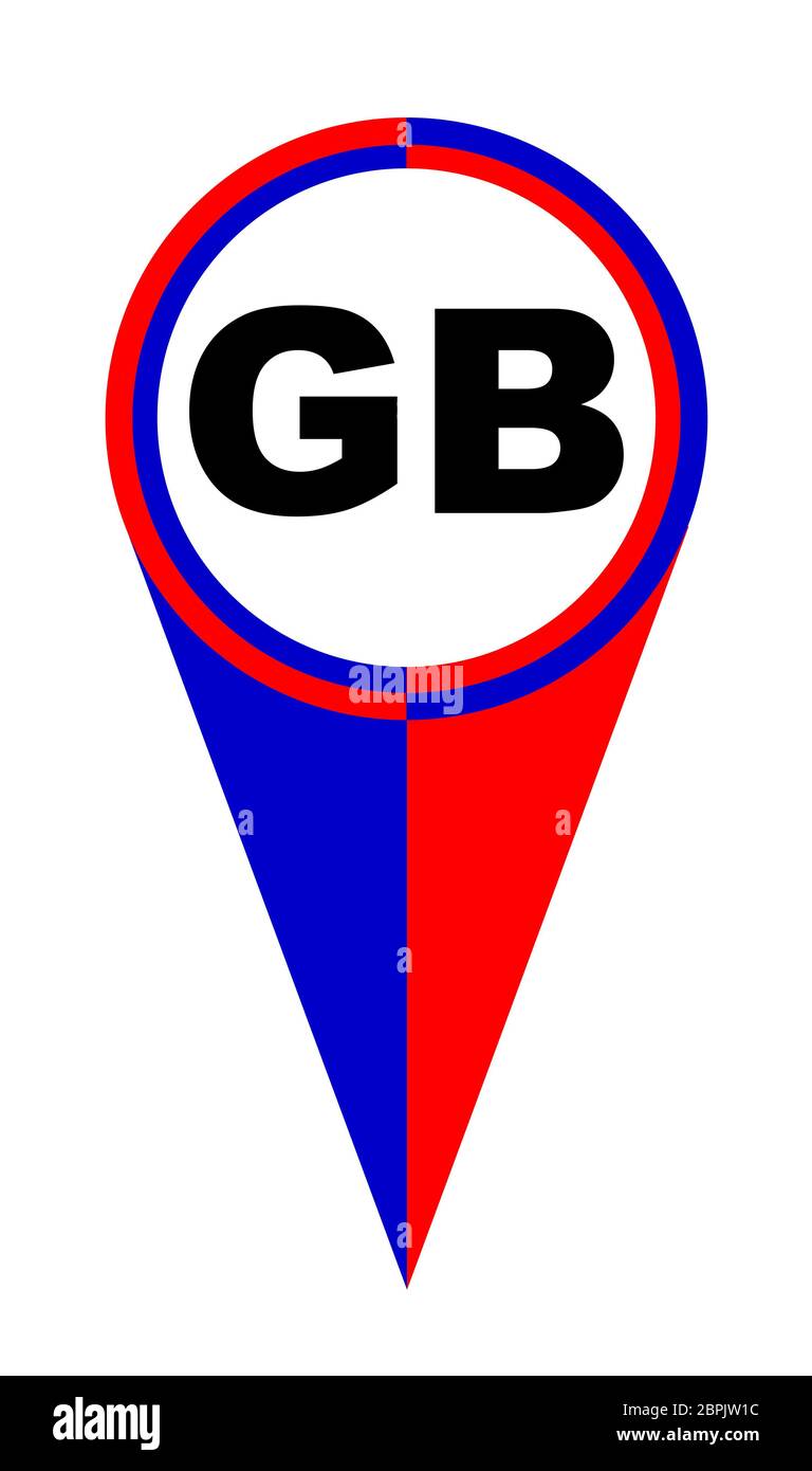 Red white and blue map pointer pin icon location flag marker Stock ...