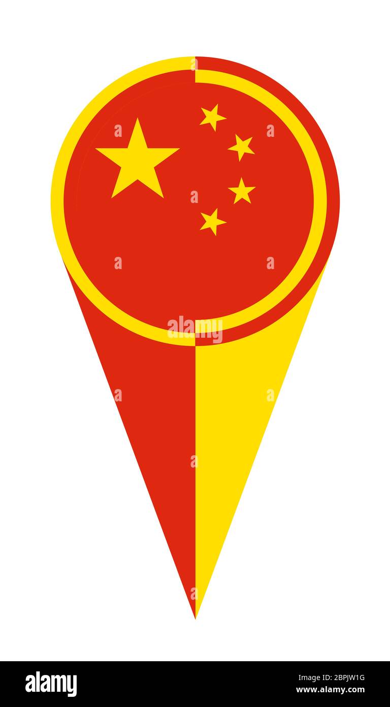 Flag china icon cartoon hi-res stock photography and images - Alamy
