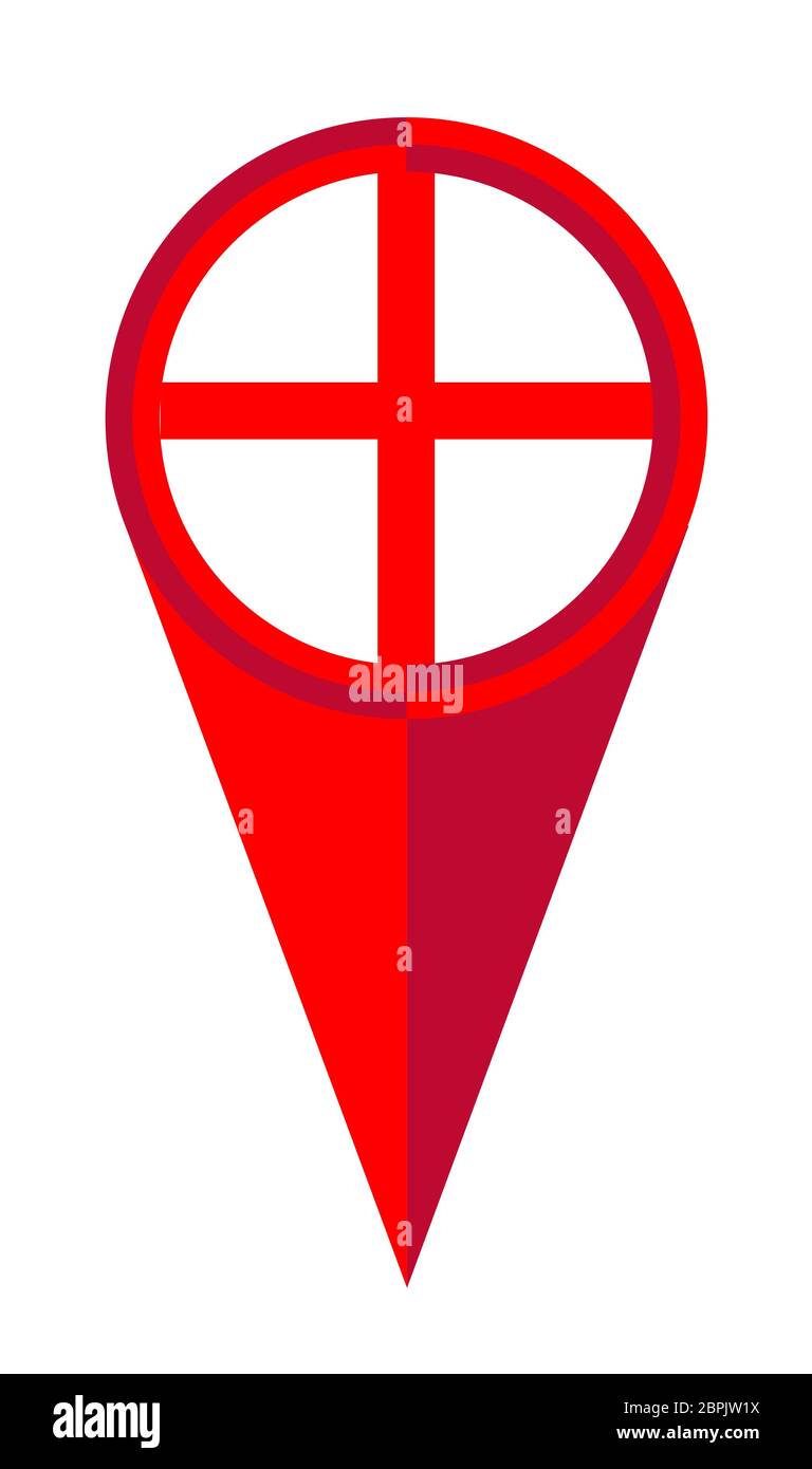 England map pointer pin icon location flag marker Stock Photo - Alamy