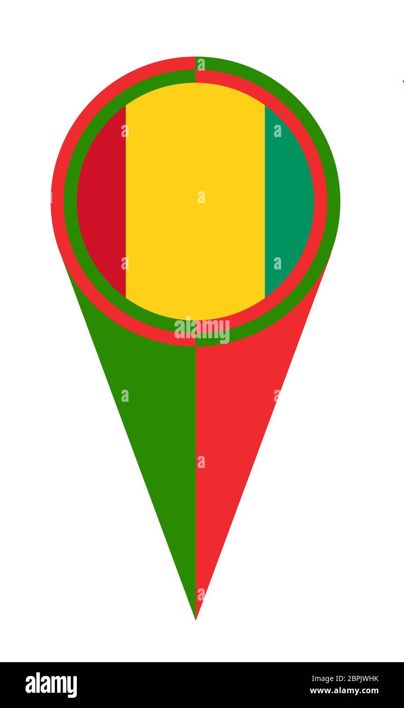 Guinea map pin Cut Out Stock Images & Pictures - Alamy