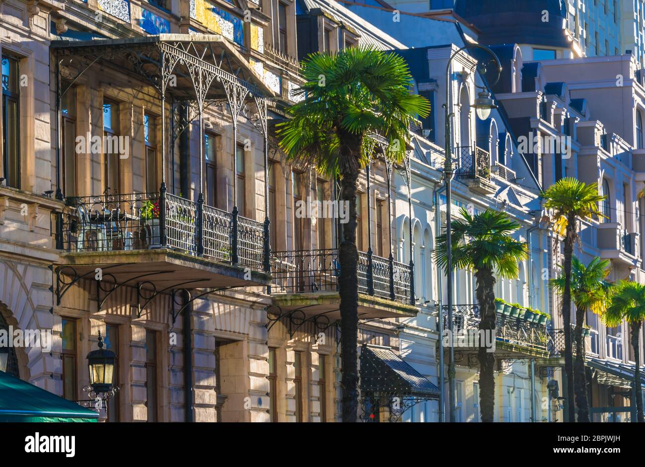 Architecture of downtown Batumi in Autonomous Republic of Adjara ...
