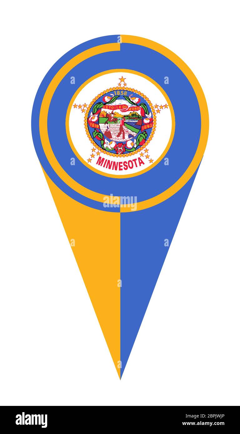 Minnesota map pin hi-res stock photography and images - Alamy