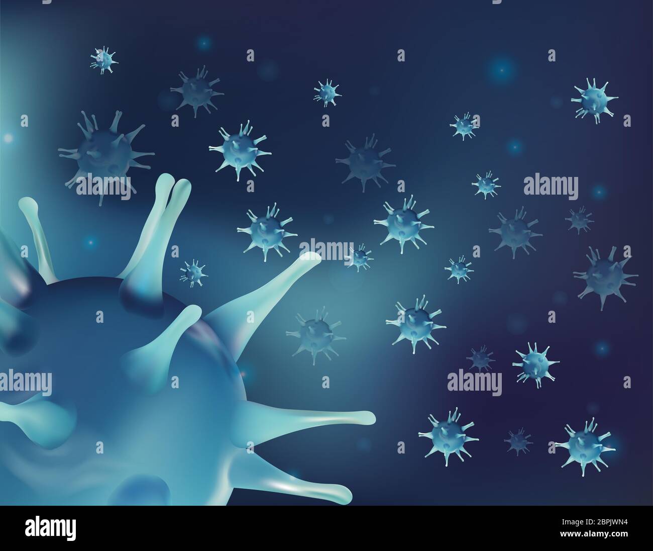 Abstract viruses. Danger that cause harm to a living organism ...