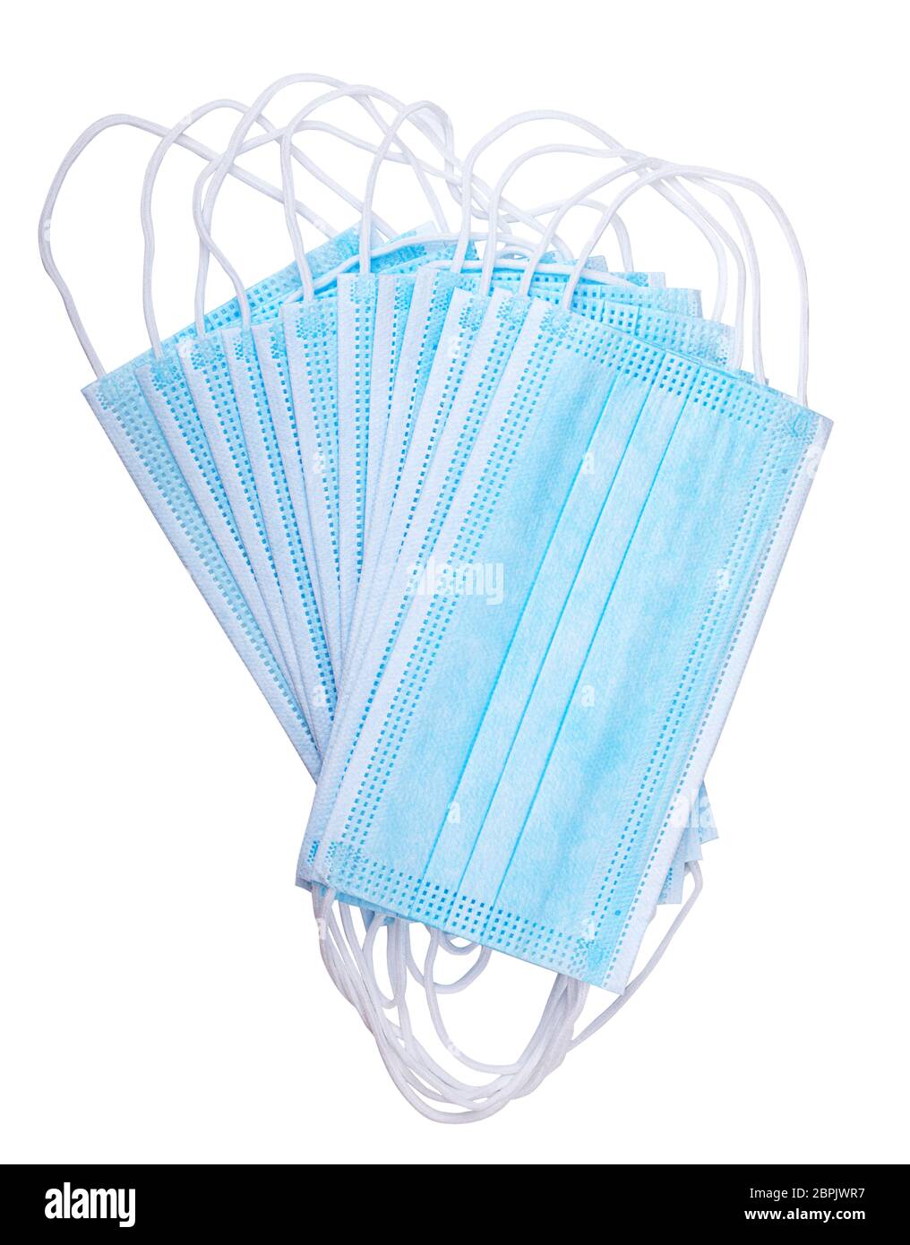 Blue medical face mask isolated on white background Stock Photo - Alamy