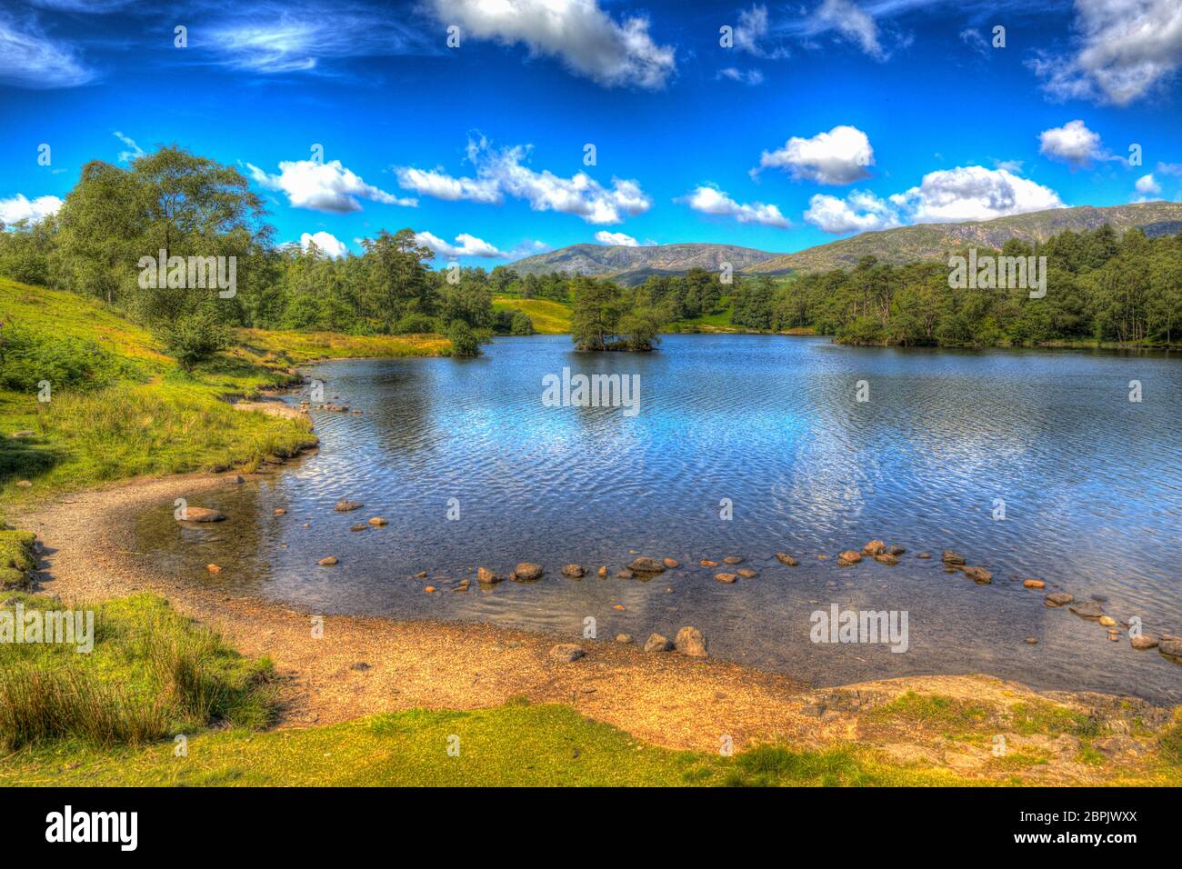 Tarn Hows Lake District National Park England uk near Hawkshead with ...