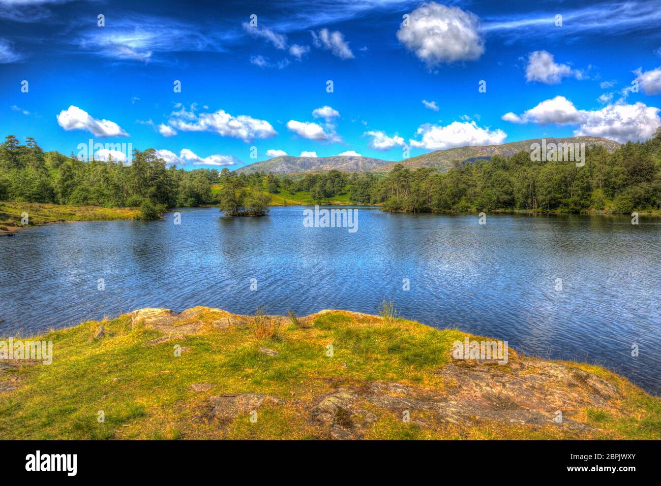 Tarn Hows Lake District National Park England uk near Hawkshead with ...