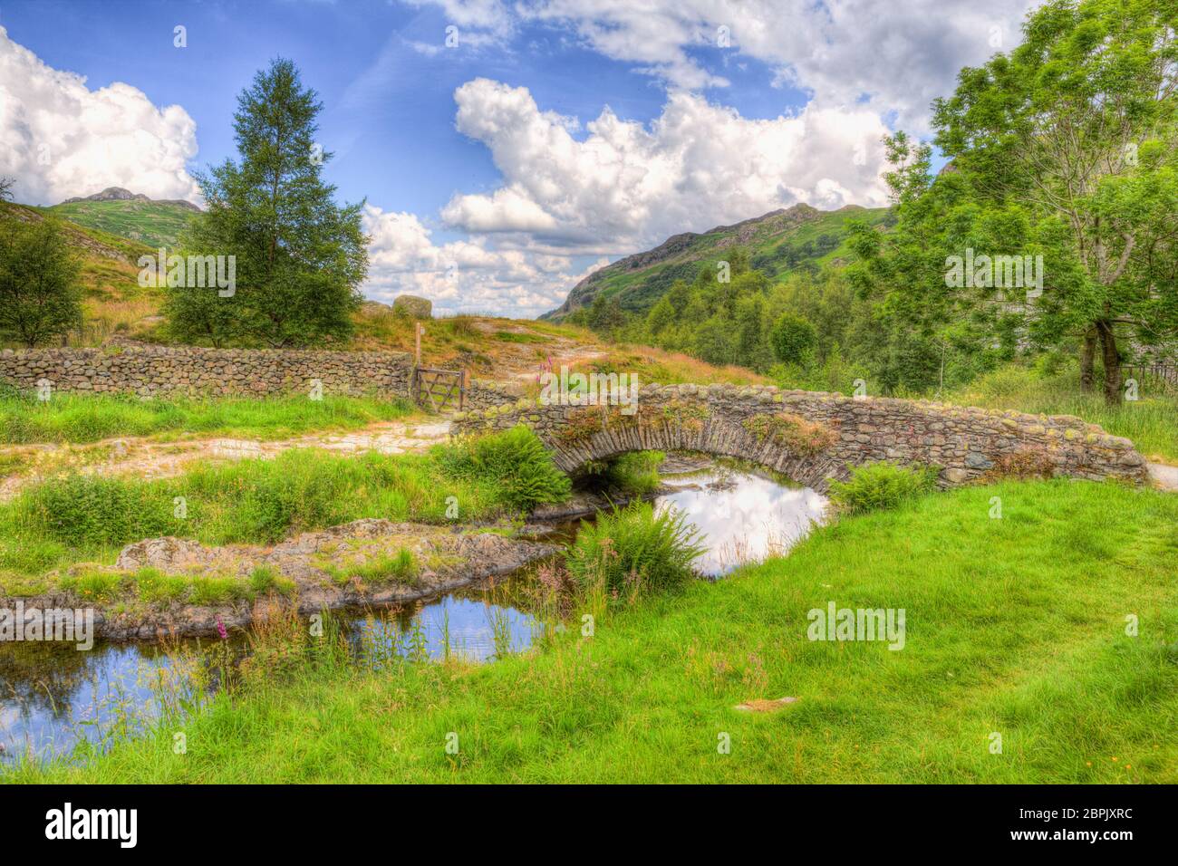 Packhorse bridge watendlath tarn lake hi-res stock photography and ...