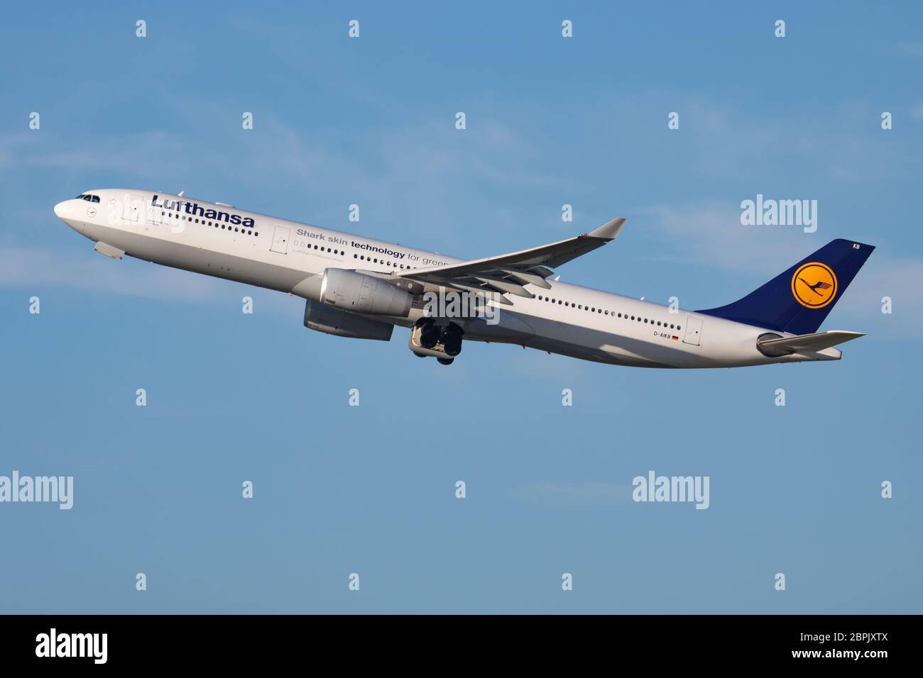 Munich / Germany - October 18, 2017: Lufthansa special sticker Airbus A330-300 D-AIKB passenger ...