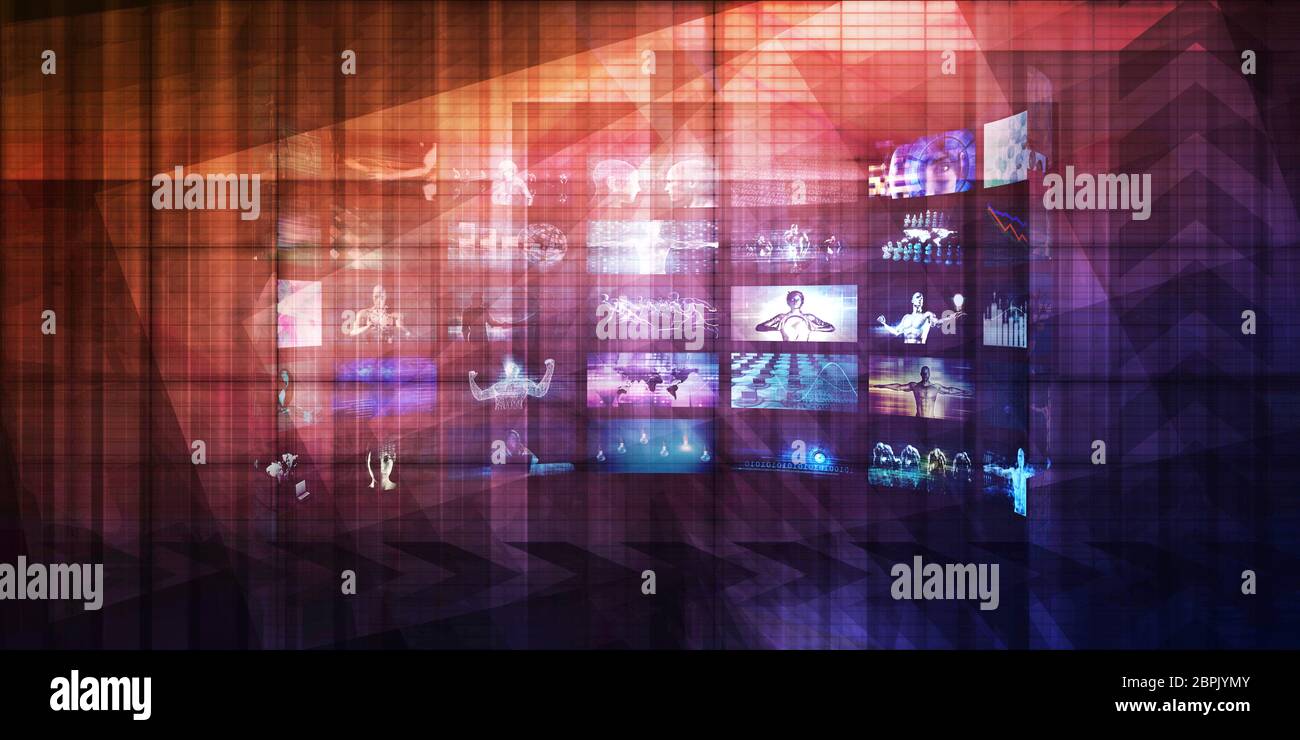 Digital Abstract Background with Multimedia Technology Art Stock Photo ...