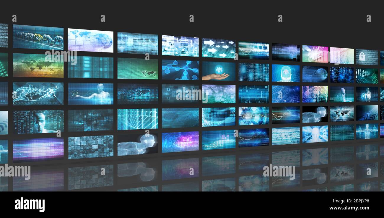 Digital Abstract Background with Multimedia Technology Art Stock Photo ...