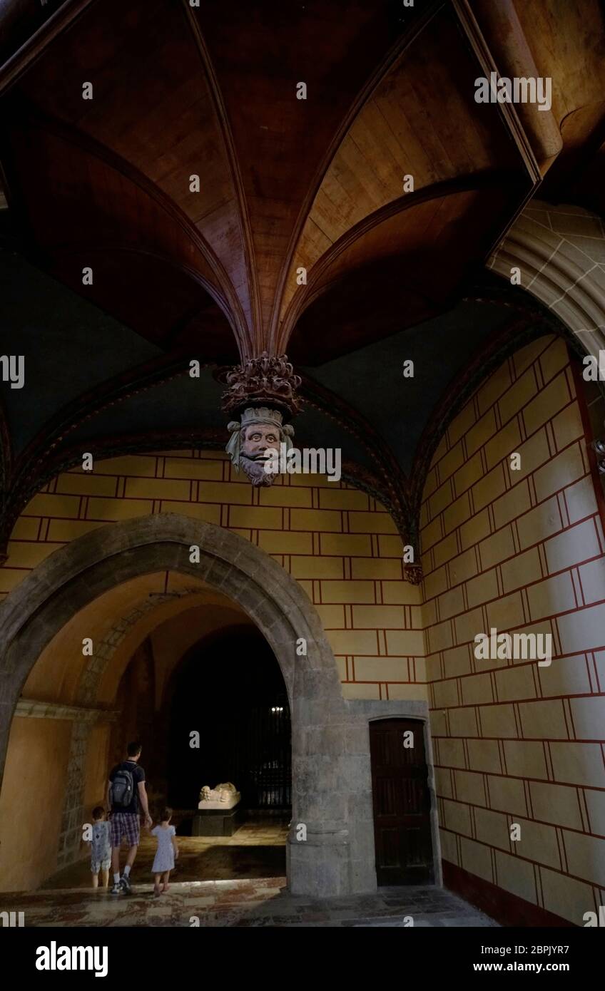 Interior view of Perpignan Cathedral aka Basilique-Cathédrale de Saint ...
