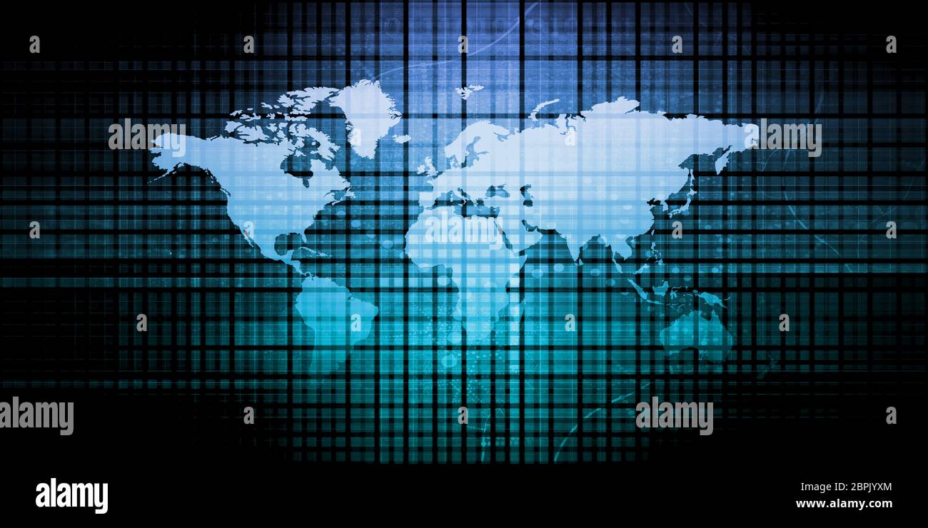 International Business Concept Background with Network Data Stock Photo ...