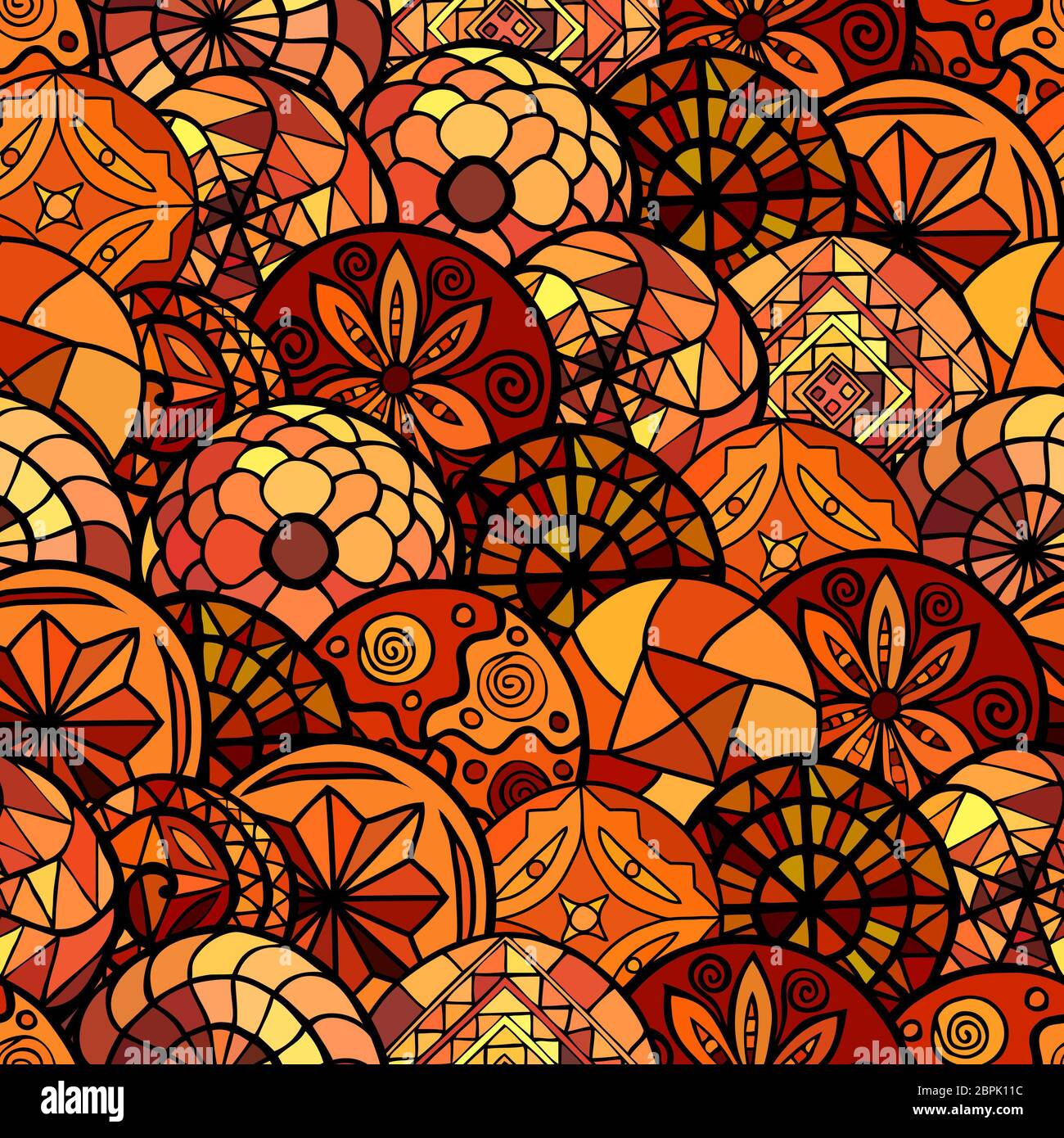 hand drawn ethnic seamless pattern Stock Photo - Alamy