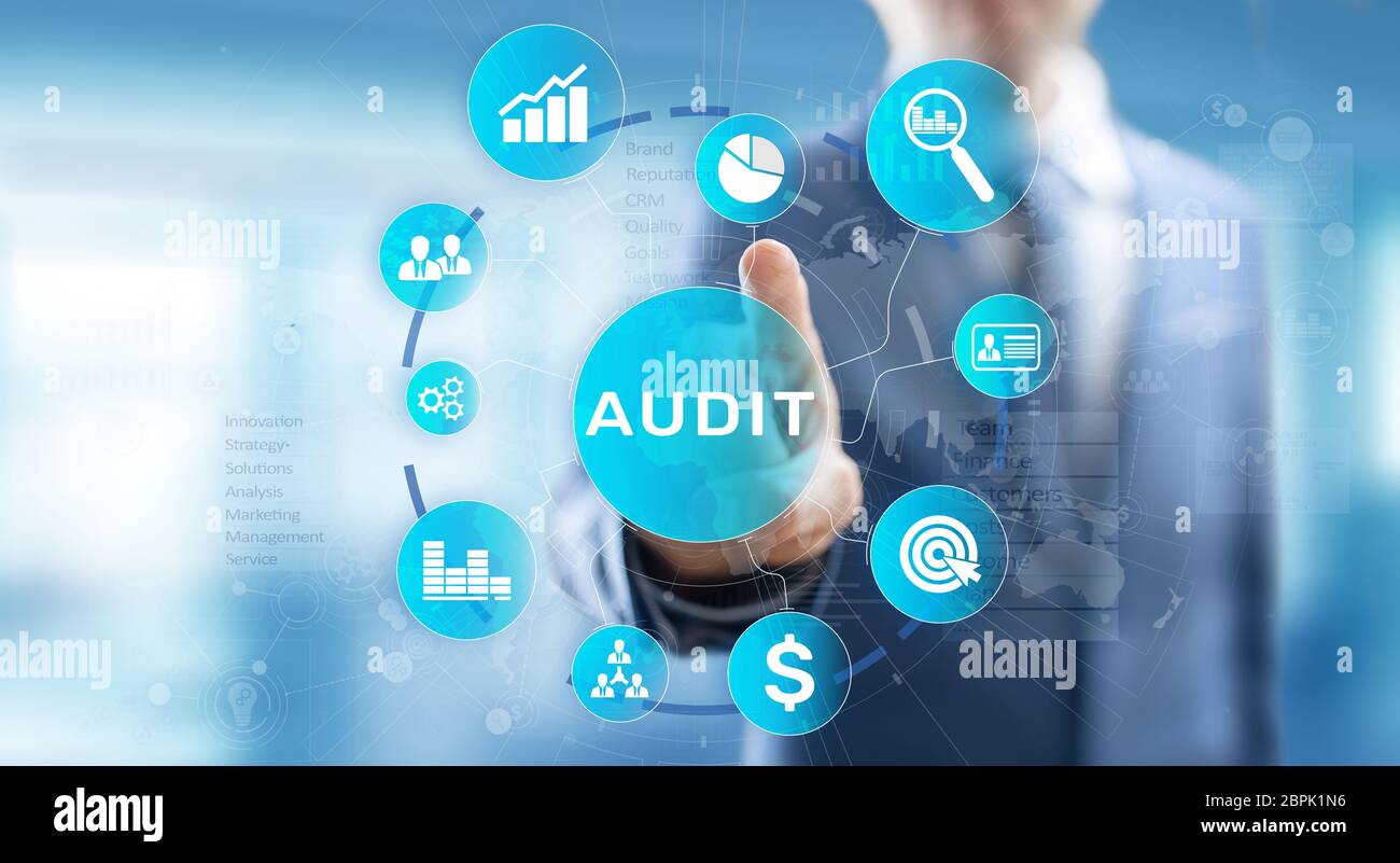 Audit - official financial examination for business as concept on ...