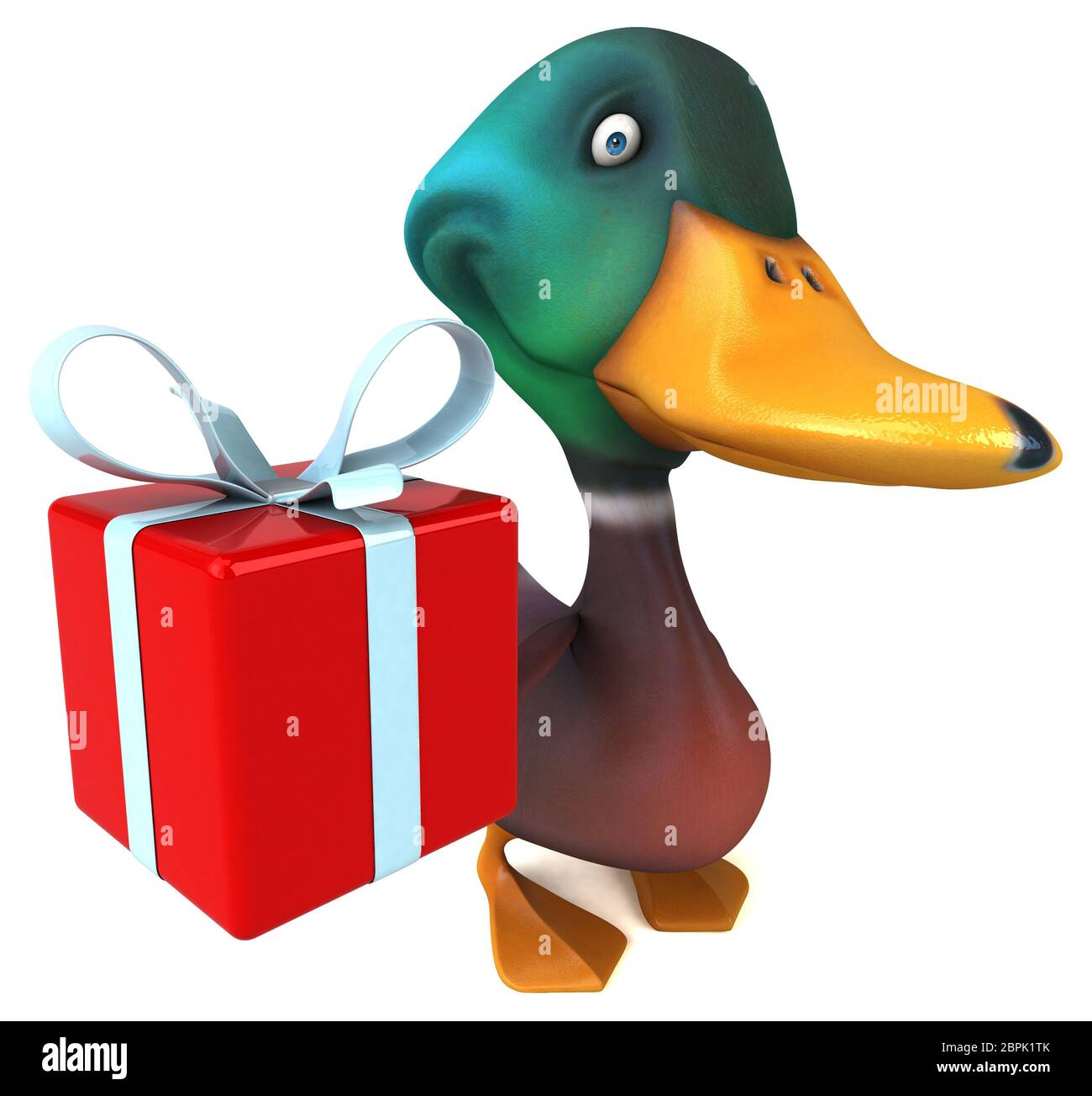 Fun duck - 3D Illustration Stock Photo - Alamy