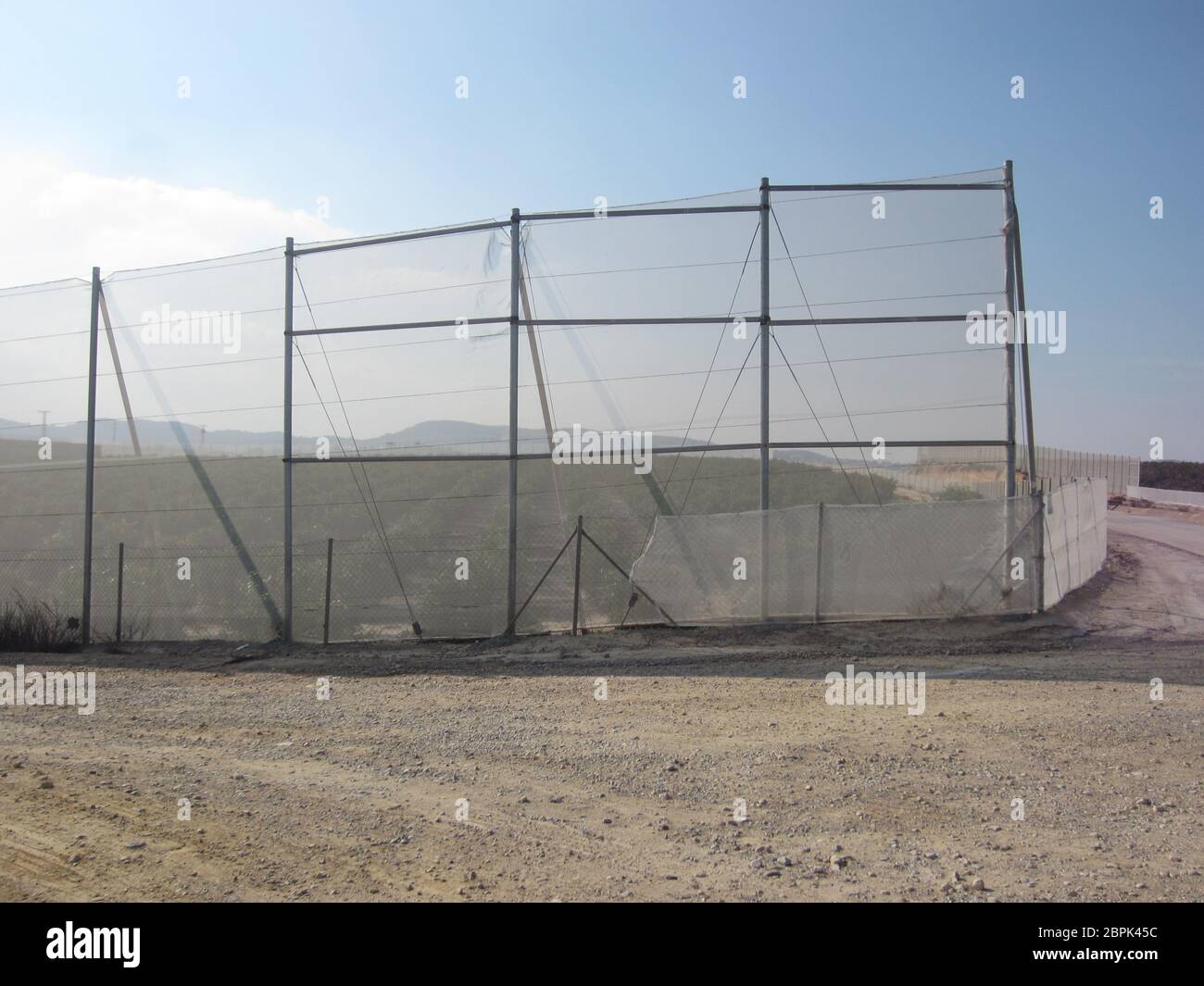 agricultural boundary fencing around fields in Spain Stock Photo - Alamy