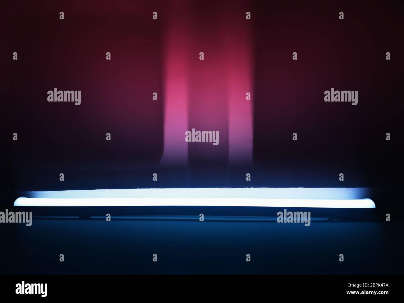 Pink and blue neon led lamp illumination background Stock Photo - Alamy
