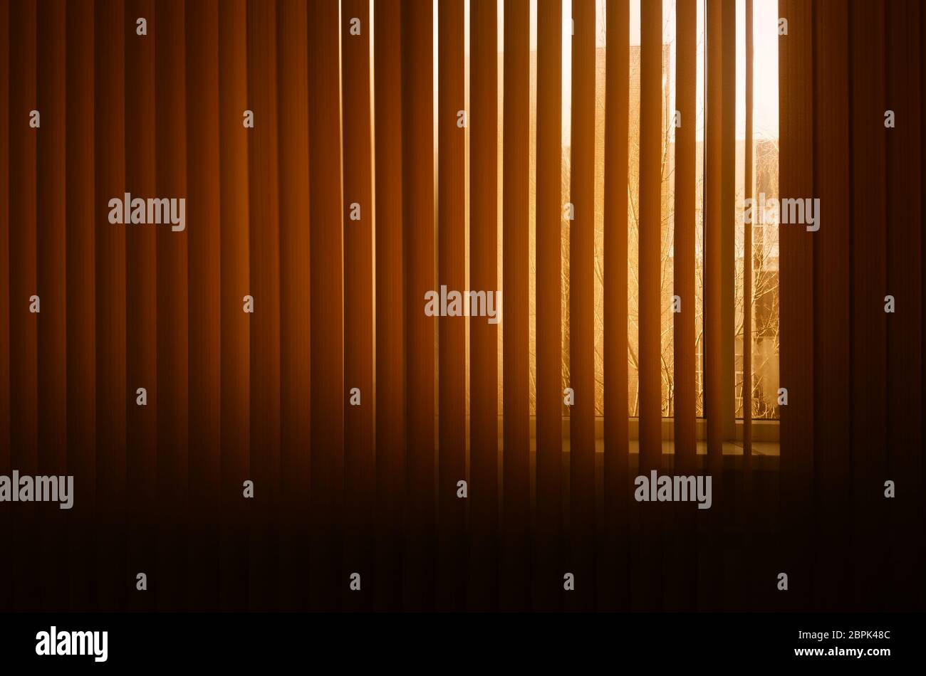 Vertical almost closed office blinds background Stock Photo - Alamy