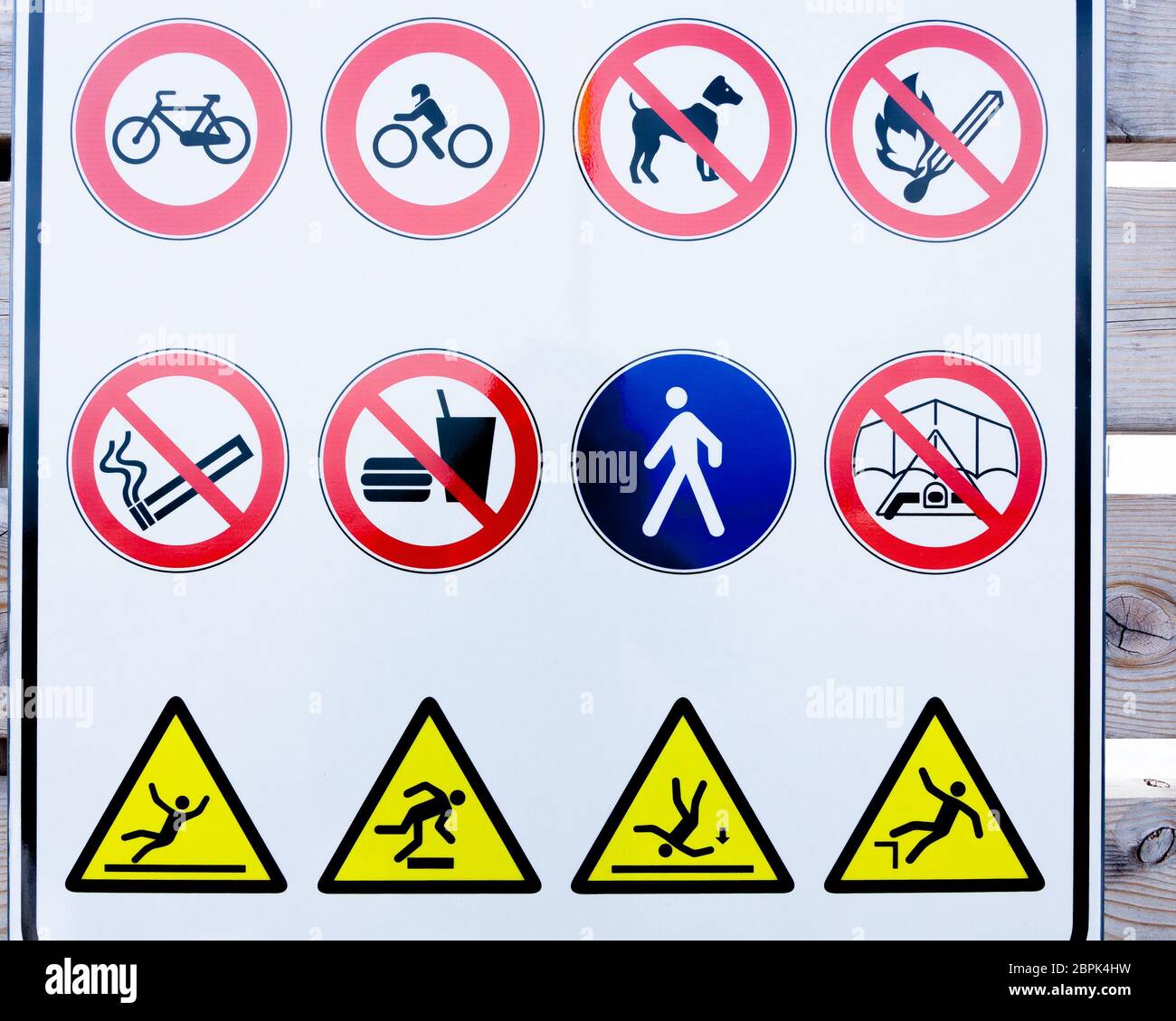 Collection of prohibition signs and warning signs Stock Photo - Alamy