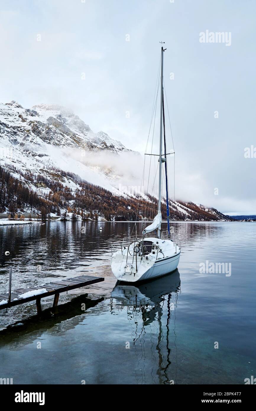 Sils Maria On Lake Sils High Resolution Stock Photography and Images ...