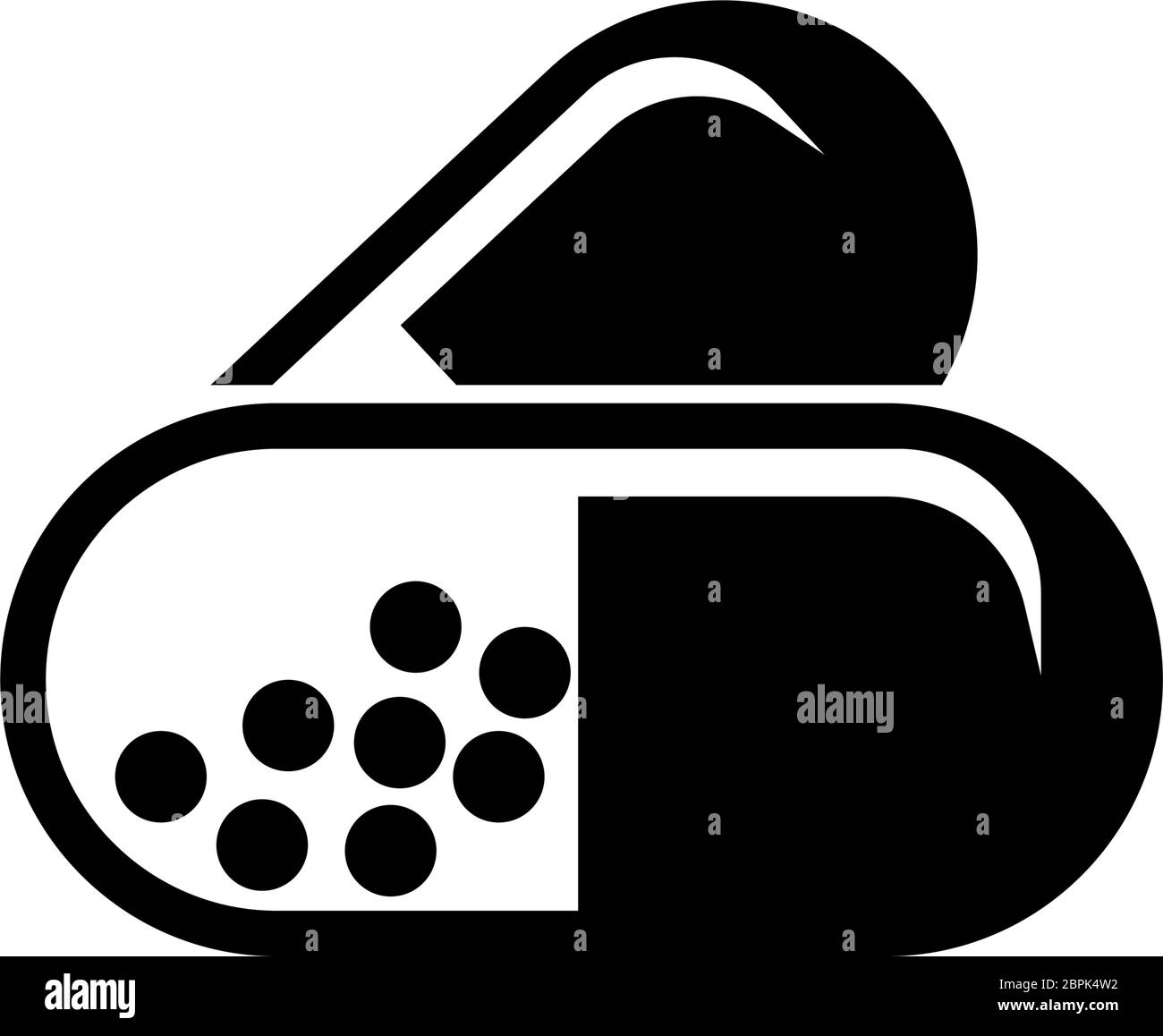 Medical Pills, Pharmaceutical Capsule, Drugs. Flat Vector Icon ...