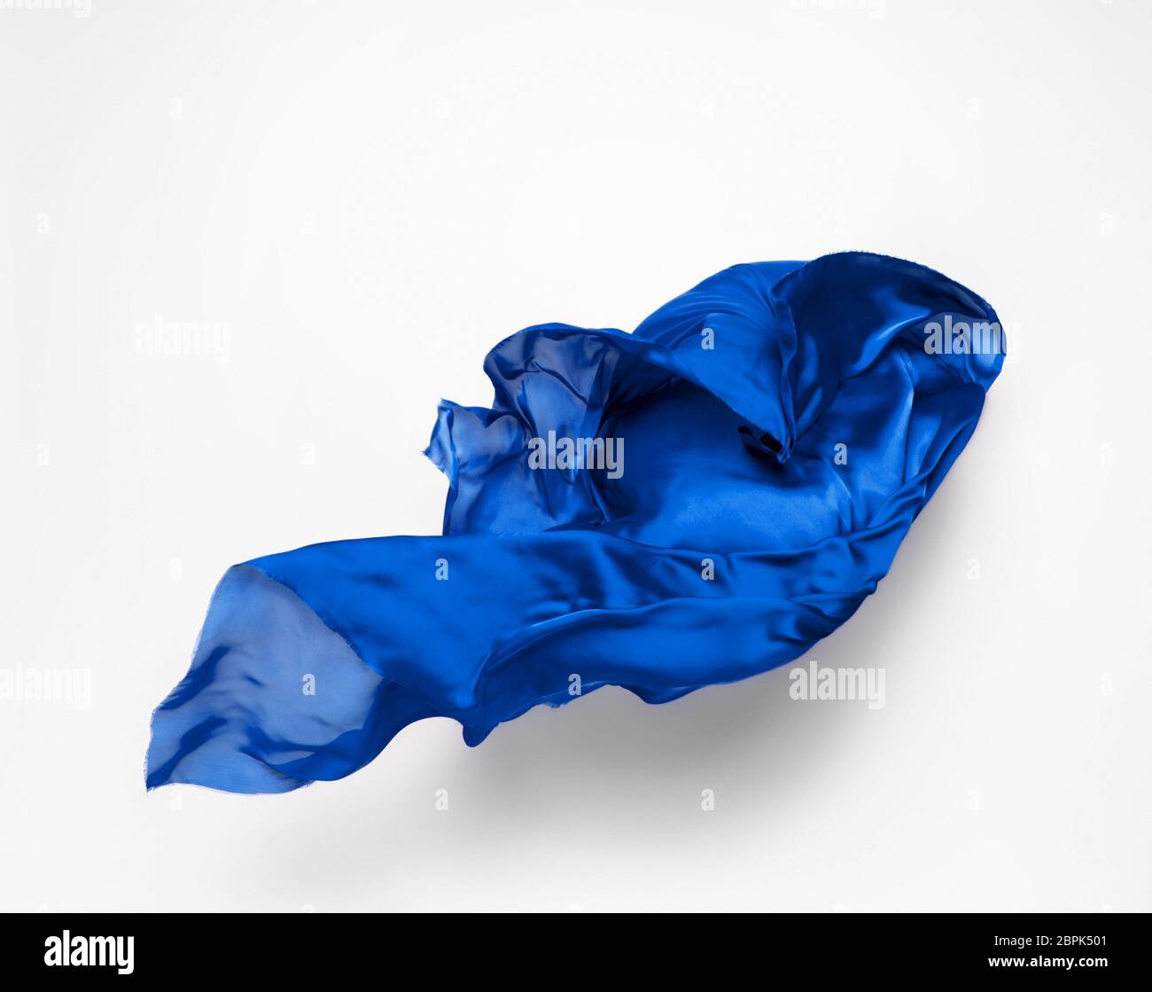 abstract piece of blue fabric flying, high-speed studio shot Stock ...