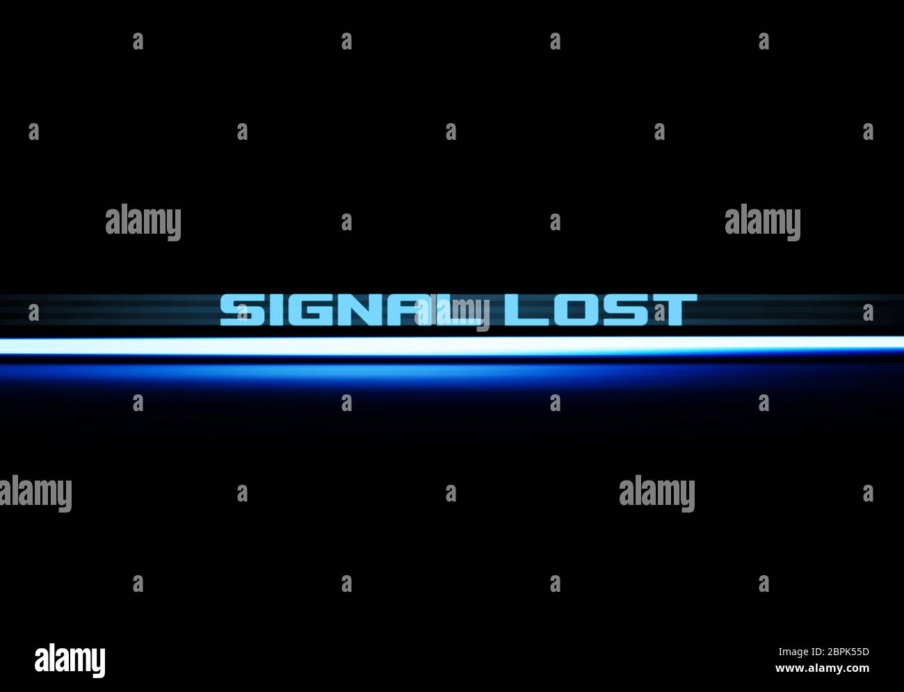 Signal lost text blue underlined illustration Stock Photo - Alamy