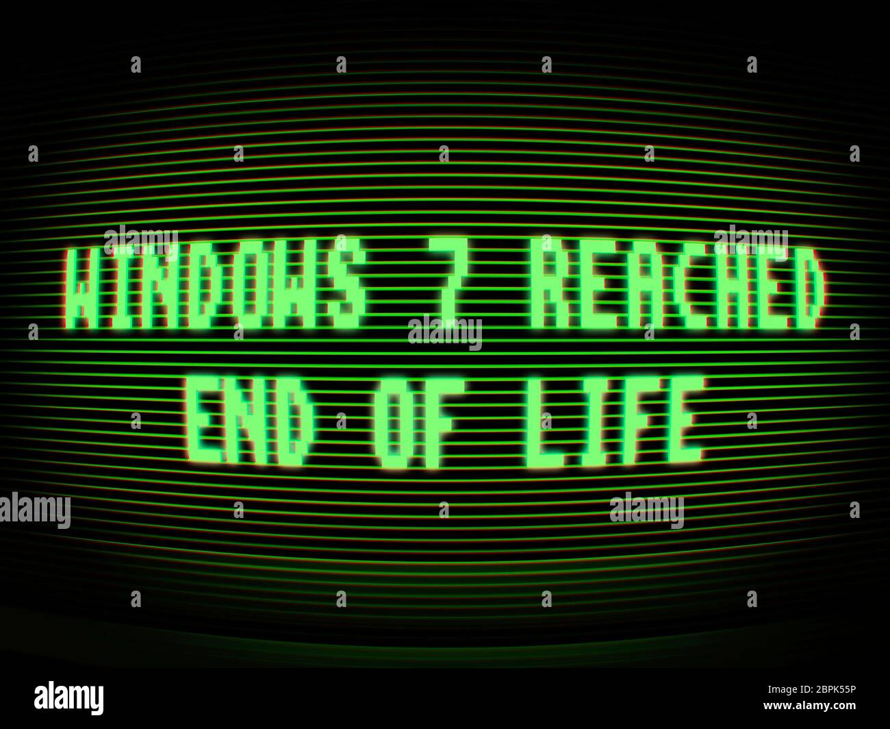 Windows 7 end of support illustration background Stock Photo - Alamy